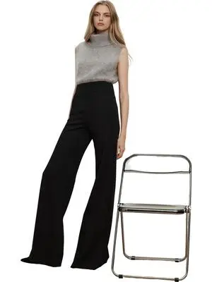 Veronica Beard Kalinda Wide-leg Ponte Pant - Black