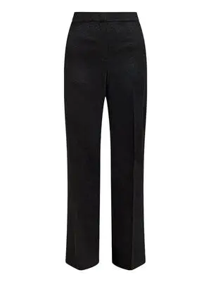 Karl Lagerfeld Logo Jacquard Cigarette Pants - Black