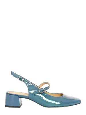 STUDIO CHOFAKIAN 35mm Slingback Buckle Pumps - Blue