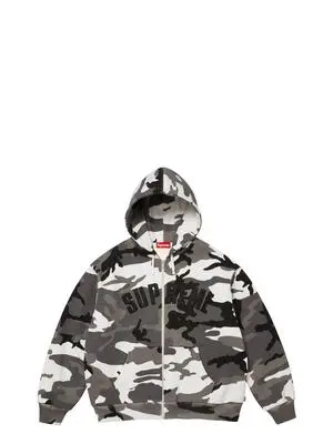 Supreme Arc Thermal Lined Zip Up Hoodie - White