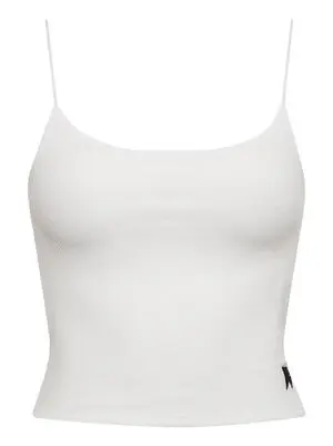 Rhude Sheer Rib Knit Tank Top - White