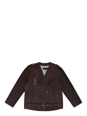 WHO DECIDES WAR BY EV BRAVADO Perfecto Leather Jacket - Brown