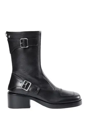 ANN DEMEULEMEESTER Eero Ankle Biker Boots - Black