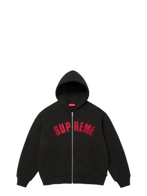 Supreme Arc Thermal Lined Zip Up Hooded Sweatshirt - Black