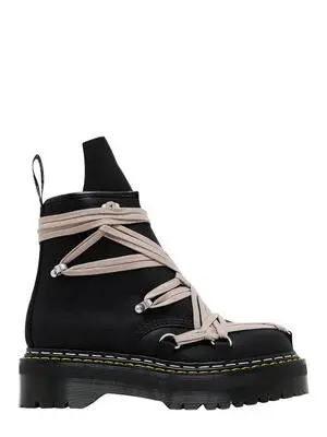 Rick Owens Dr. Martens X 1460 Quad Sole Megalace Boots - Black