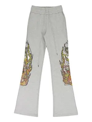 WHO DECIDES WAR Flame Glass Sweatpants Grey