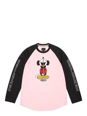 Supreme X Number Ine X Mickey Mouse Raglan Long-sleeve Top - Pink
