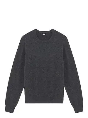 The Kooples Relaxed-fit Stretch-cashmere Jumper - Dark Grey Melange