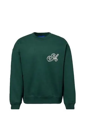 AWAKE NY Script Crewneck Cotton-jersey Sweatshirt - Green