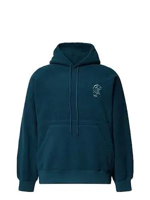 Carhartt Work In Progress Helix Relaxed-Fit Fleece Hoodie Deep Lagoon Silver Pine