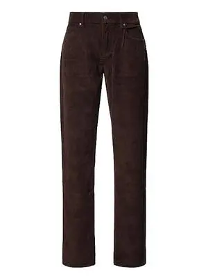 7 For All Mankind The Straight Corduroy Stretch-cotton Trousers - Corduroy Coffee Bean
