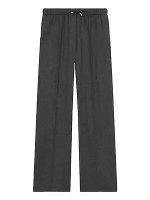 The Kooples Stretch Wool-blend Trousers - Grey