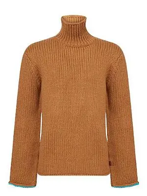 Loewe Knitted Wool Turtleneck Sweater - Tan