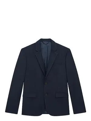 The Kooples Single-breasted Regular-fit Wool Blazer - Dark Navy