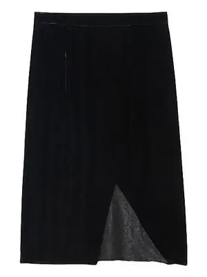 Zadig&Voltaire Julen Lace Velvet Midi Skirt - Black
