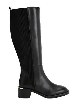 Carvela Liberty Leather Heeled Knee-high Boots - Black