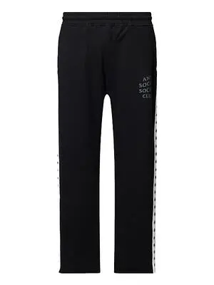 ANTI SOCIAL SOCIAL CLUB Studded Straight-leg Cotton-jersey Jogging Bottoms - Black