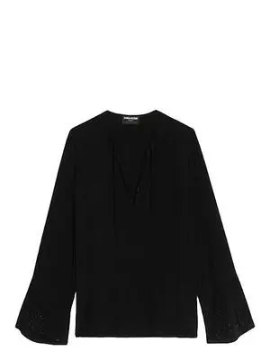 Zadig&Voltaire Turi V-neck Woven Blouse - Black