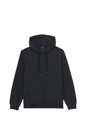 REISS Cotton-jersey Zip-up Hoody - Navy