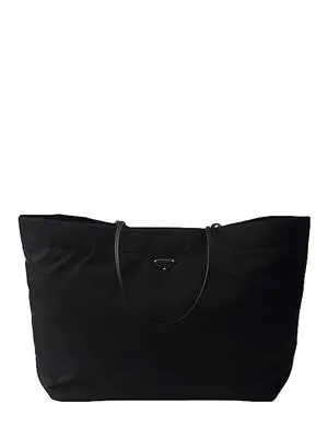 Prada Large Re-Nylon Woven Tote Bag Black