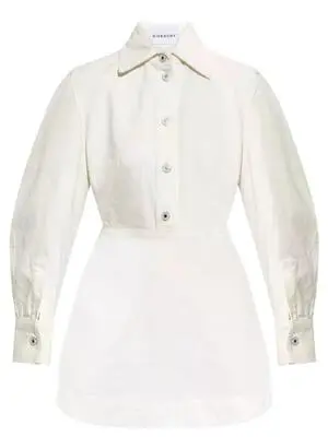 Givenchy Button-fastening Mini Dress - White