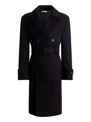 Bally Double-breasted Belted Coat - Blue