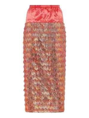 MARKARIAN Ria Fringe Skirt - Orange