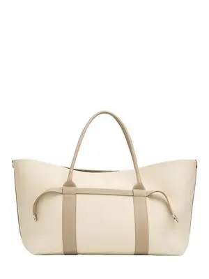 Loro Piana Ghiera Large Leather Shopper Tote Bag - Snowflakes