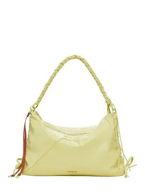 Desigual Faux Leather Shoulder Bag - Light Green