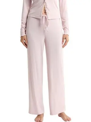 OPEN EDIT Daydream Rib Lounge Pants - Pink Cake