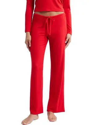 OPEN EDIT Daydream Rib Lounge Pants - Red Salsa