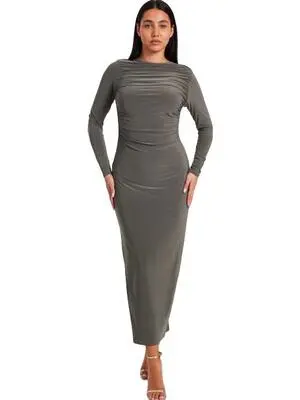 QUIZ ITY Long Sleeve Maxi Dress