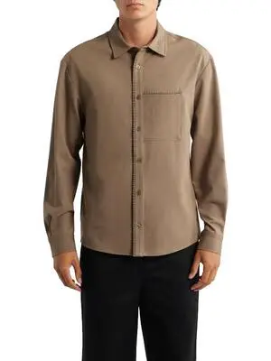 KROST Blanket Stitch Button-up Shirt - Demitasse