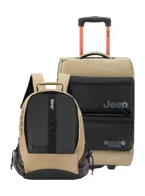 JEEP Rolling Duffle Bag And Backpack Set - Warm Sand