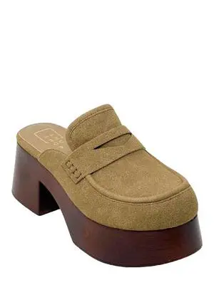 SHU SHOP Luella Platform Loafer Mule - Taupe