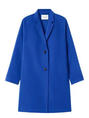Lafayette 148 New York Wool Cashmere Car Coat - Galaxy Blue
