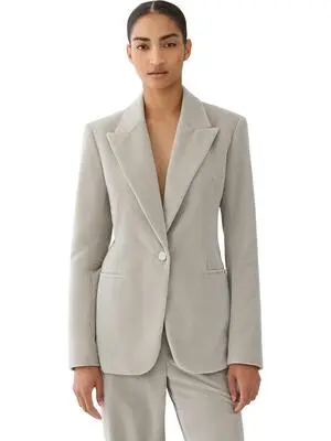 LAFAYETTE 148 NEW YORK Cotton Velvet Tailored Blazer