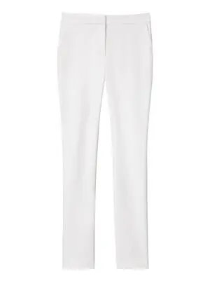 Lafayette 148 New York Stretch Mid-rise Ankle Pants - White