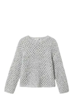 Lafayette 148 New York Hand-knit Sequin Sweater - Nickel Multi