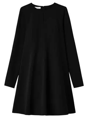 Lafayette 148 New York Petite Crepe A-line Dress - Black
