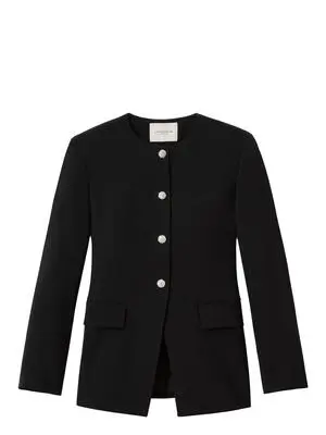 Lafayette 148 New York Tailored Crepe Jacket - Black