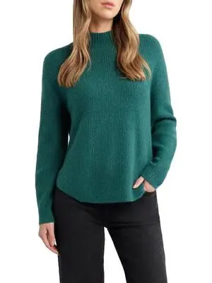 CASLON Shirttail Mock Neck Sweater