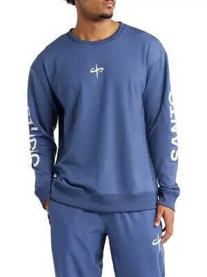 SANTO STUDIO Jett Lawrence Tempo Forever Comfort Crew Sweatshirt - Blue