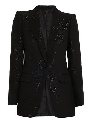 TOM FORD Sequined Single-breasted Blazer - Black