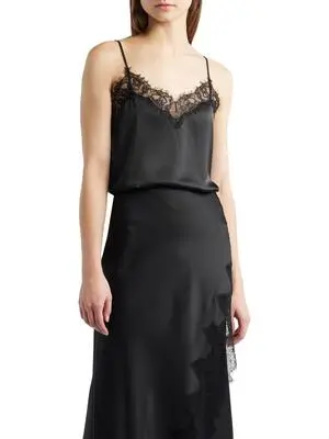 Hugo Boss Ilessy Eyelash Lace Camisole - Black