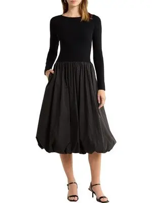 Rails Romana Bubble Hem Cocktail Dress - Black