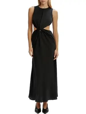 BARDOT Esfira Twist Front Cutout Maxi Dress