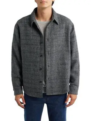 FRAME Tweed Overshirt - Grey Melange
