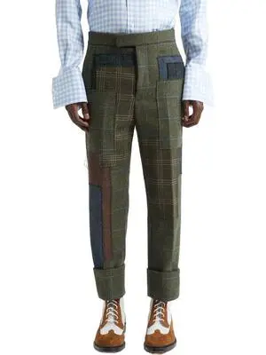 Thom Browne Fit Patchwork Wool Trousers - Seasonal Multi