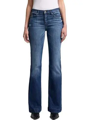 7 For All Mankind Dojo Mid-rise Flare Jeans - Lake Blu
